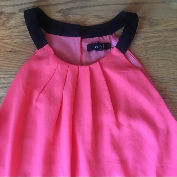 Very J | Dresses | Very J Coral Gathered Halter Shift Dress | Poshmark